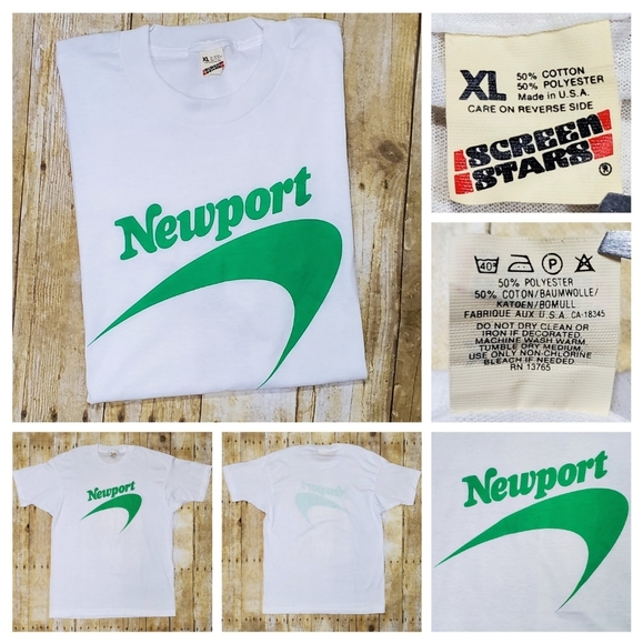 Screen Stars | Shirts | Vintage 8s Newport Cigarettes Screen Stars 5050 ...